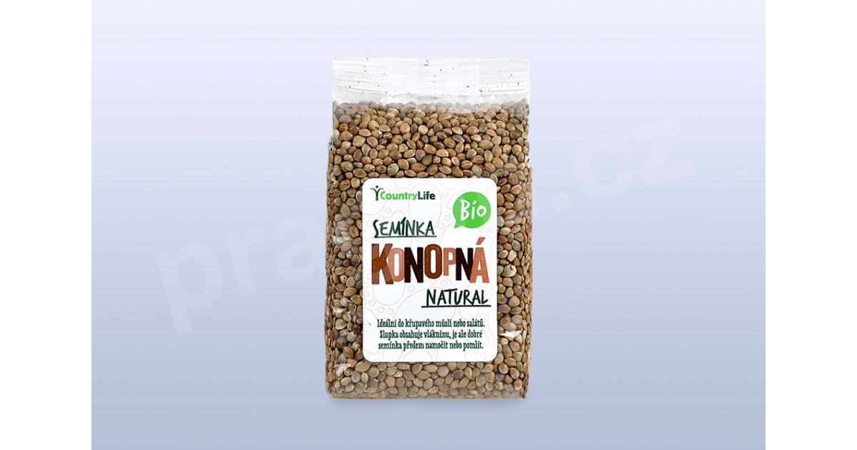 Konopná semínka neloupaná natural 250 g BIO COUNTRY LIFE | pragon.cz